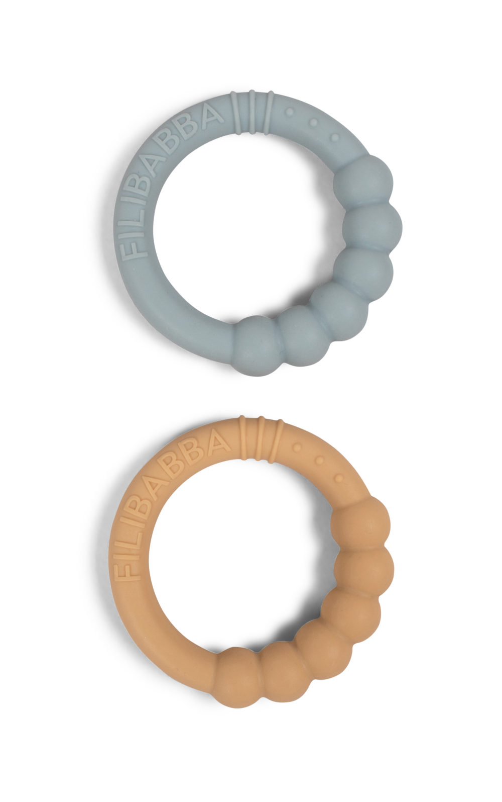 Silicone teether ring 2-pack - Silt Green | Shop online hos - FILIBABBA