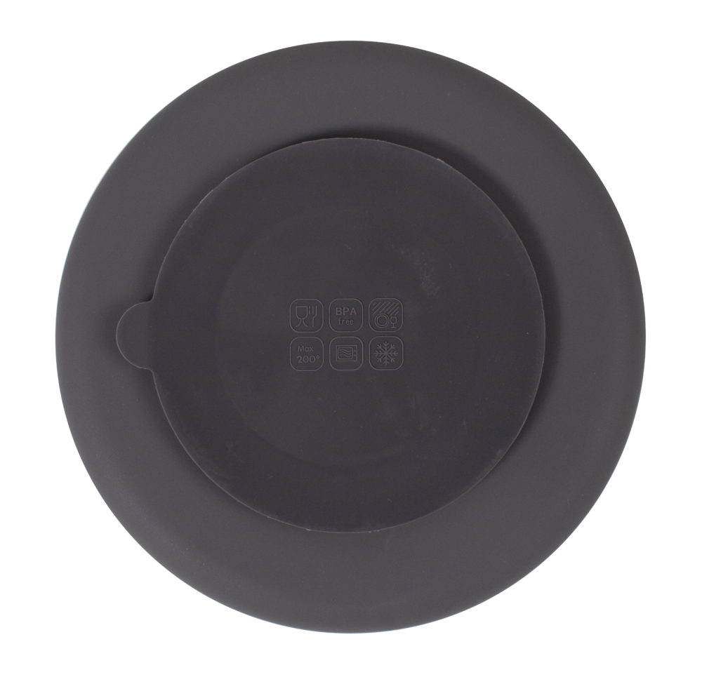 Silicone divided plate - Stone Grey | Shop online hos - FILIBABBA