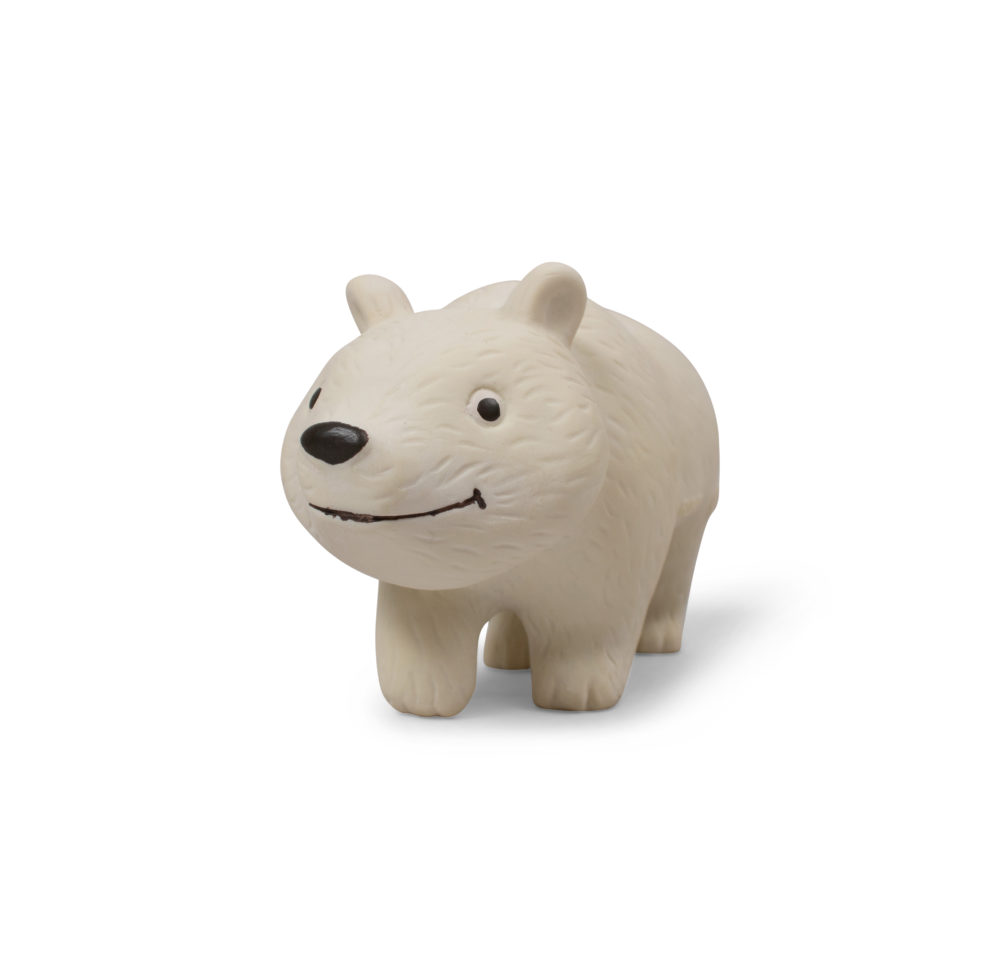 Teather in natural rubber - Polly the polar bear | Shop online hos ...