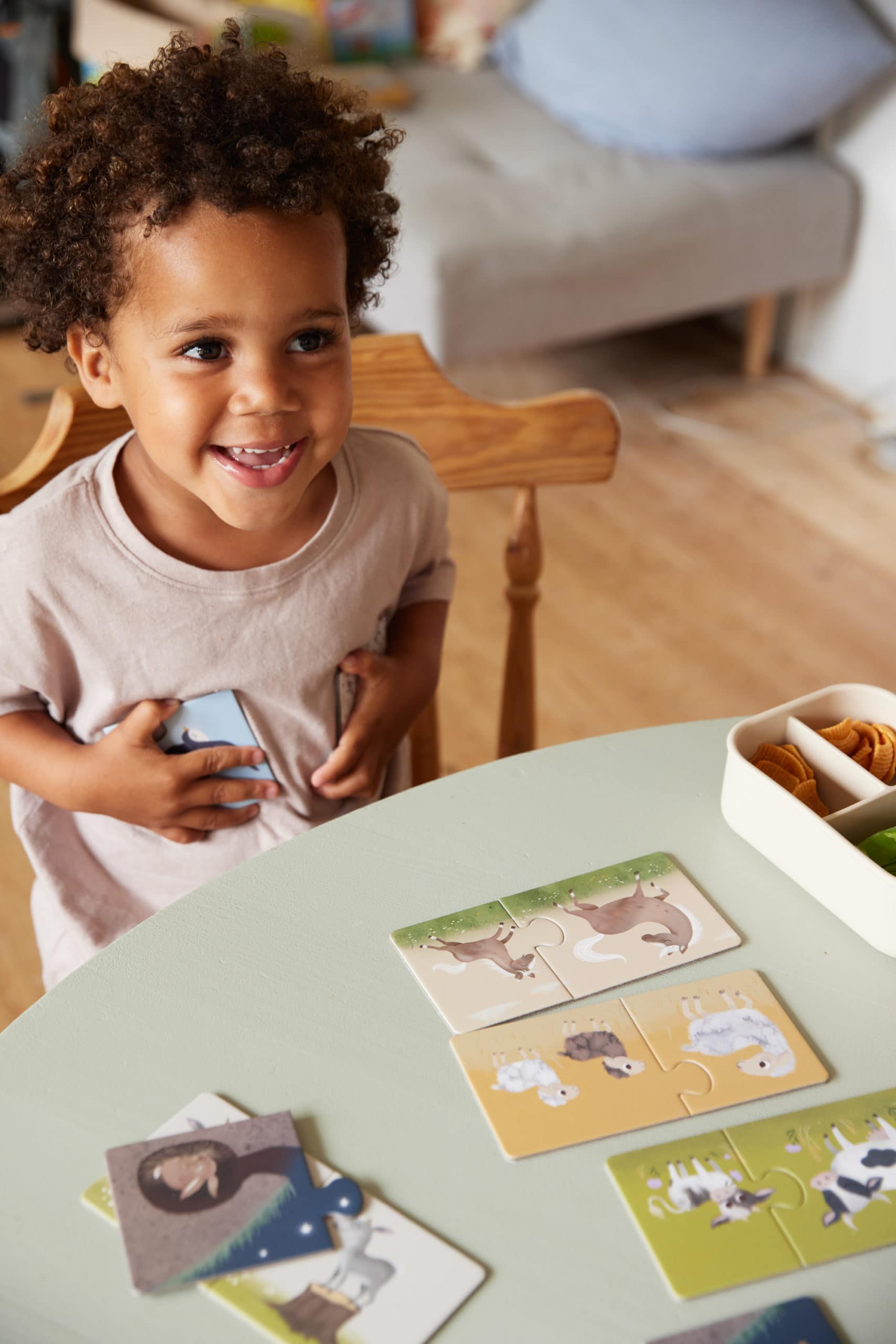 Parent and baby puzzles - Farm animals | Shop online hos - FILIBABBA