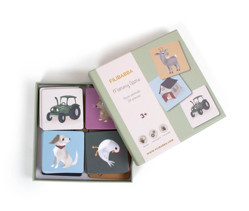 Memo game - Farm animals | Shop online hos - FILIBABBA