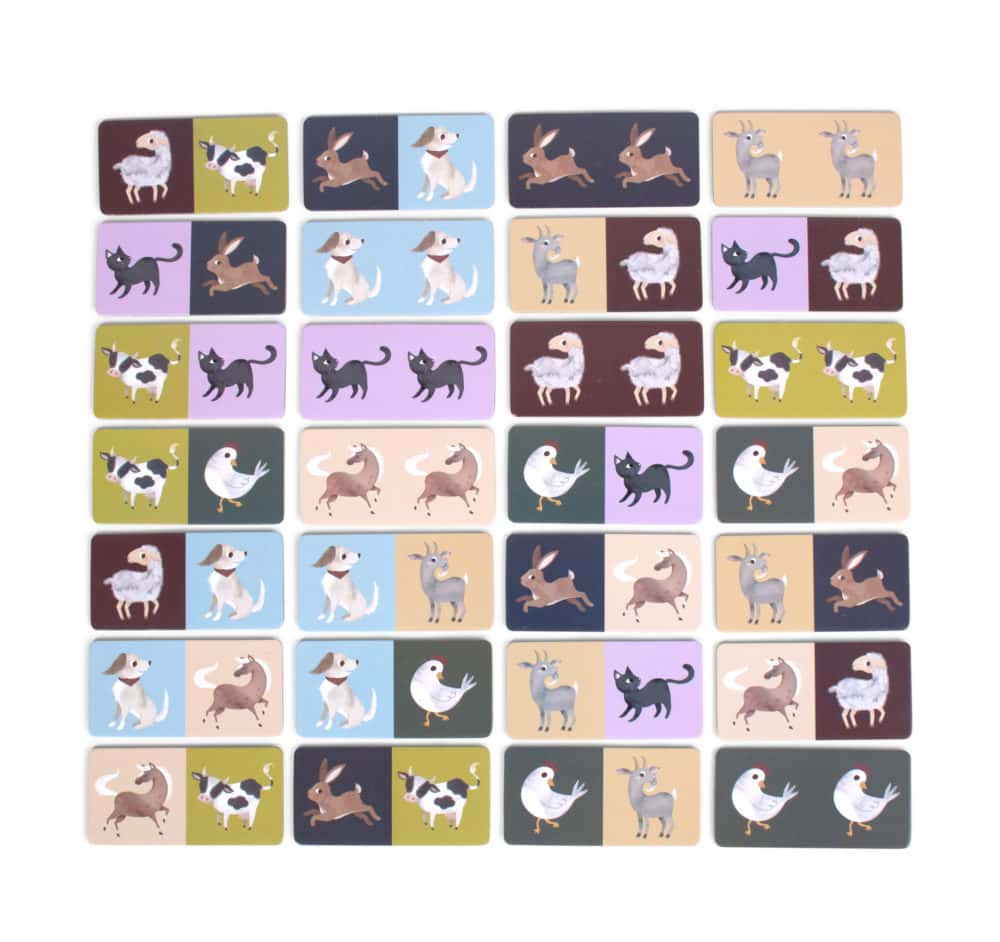 Domino game - Farm animals | Shop online hos - FILIBABBA